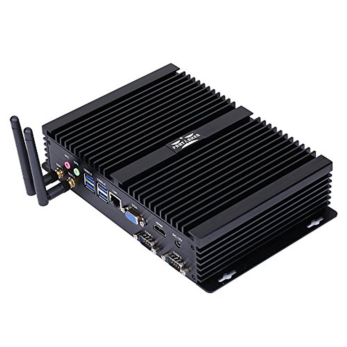 PARTAKER Windows 10 Industrial PC, Fanless Mini Desktop Computer with Intel Core Quad Core CPU i7 8550U 8565U,8GB RAM,240GB SSD,1TB HDD,1xNICs, 4xUSB 3.0,2xCOM RS232,HDMI,VGA,Wi-Fi