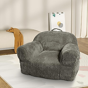 Louis Donné Bean Bag Sofa Chair, Ultra-Soft Foam Filling Arm Chair, Reading Couch for Kids, Teens and Adults, Lazy Sofa for Living Room, Bedroom