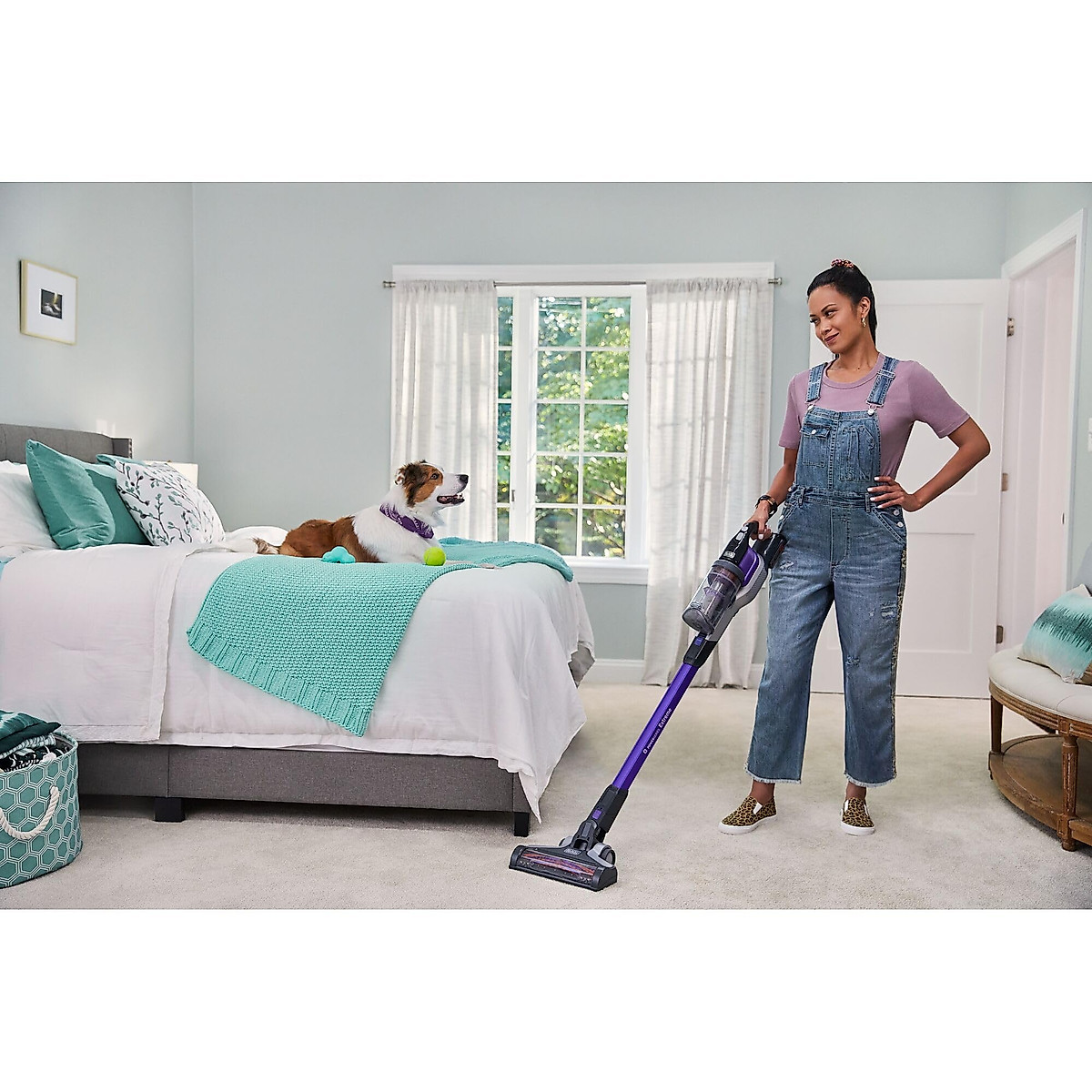 BLACK+DECKER Powerseries Extreme Cordless Stick Vacuum Cleaner for Pets, Purple (BSV2020P)