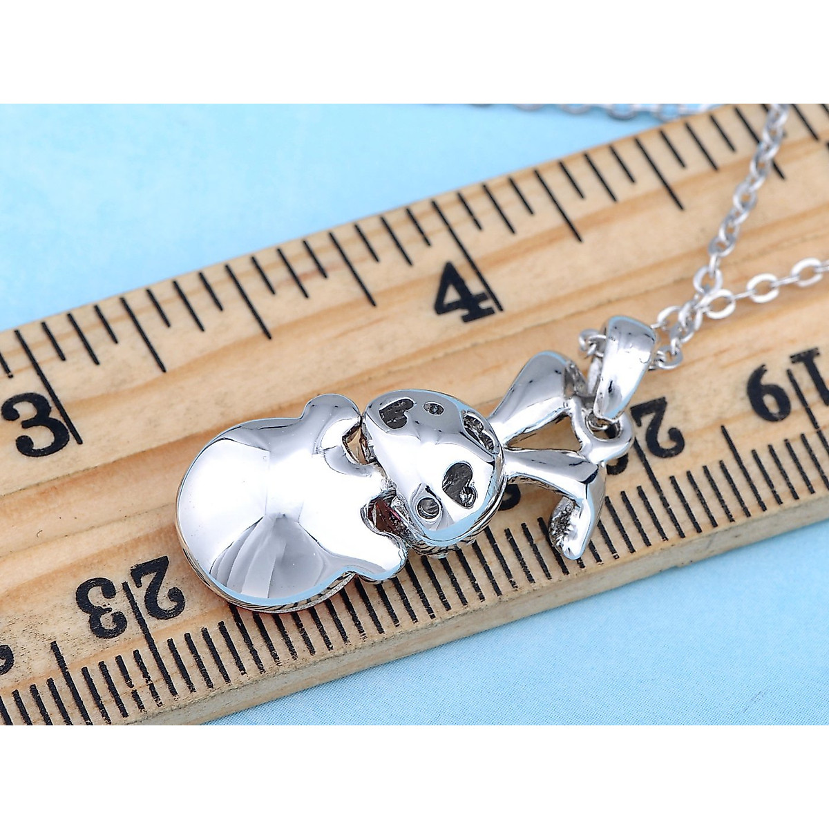 Alilang Rabbit Pendant Cute Animal Bunny Crystal Rhinestone Necklace for Women Gift