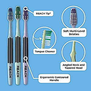 Steripod Reach Oral Care Essentials Bundle, 6 Toothbrushes with 2 Essential Oil Orange Scented Toothbrush Covers
