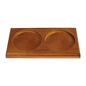 Cole & Mason Salt & Pepper Mill Tray, Brown Wood