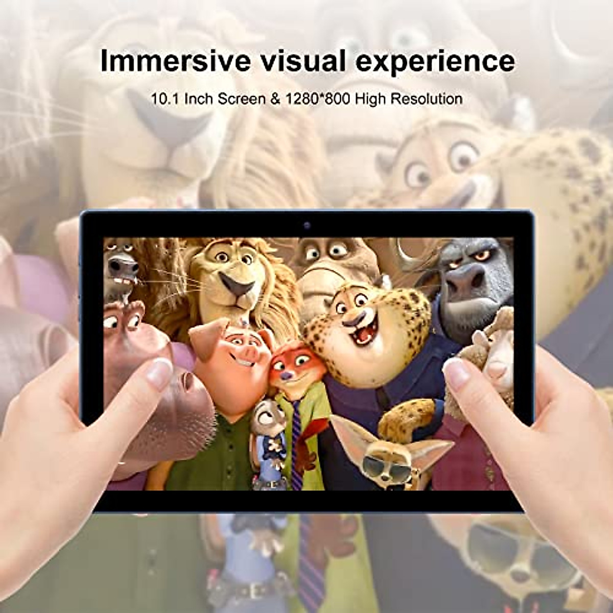 Tablets 10 Inch Android Tablet, 5G WiFi Tablet Octa-Core Processor, 4GB RAM 64GB ROM, Expandable to 128GB Storage, 13.0 MP Rear Camera, IPS HD Touchscreen Display, 6000mAh Battery, Bluetooth (Blue)