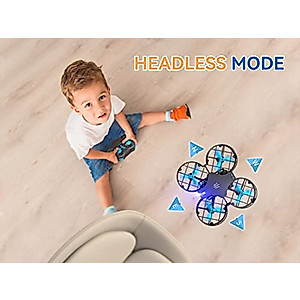 UranHub Mini Drone for Kids, Indoor Beginner Drone RC Quadcopter Helicopter with Altitude Hold, Headless Mode, 3D Flip, Speed Adjustment and 3 Batteries