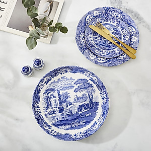 Spode Blue Italian Pasta Serving Bowl | 12 Inch Serving Bowl for Pasta and Salad | Made in England from Fine Porcelain | Blue/White | Microwave and Dishwasher Safe