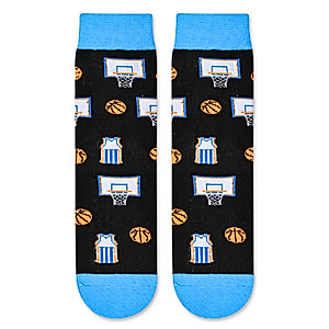 HAPPYPOP Basketball Gifts For Boys Girls Who Love Basketball, Basketball Team Player Gifts, Funny Basketball Socks Kids Boys Girls