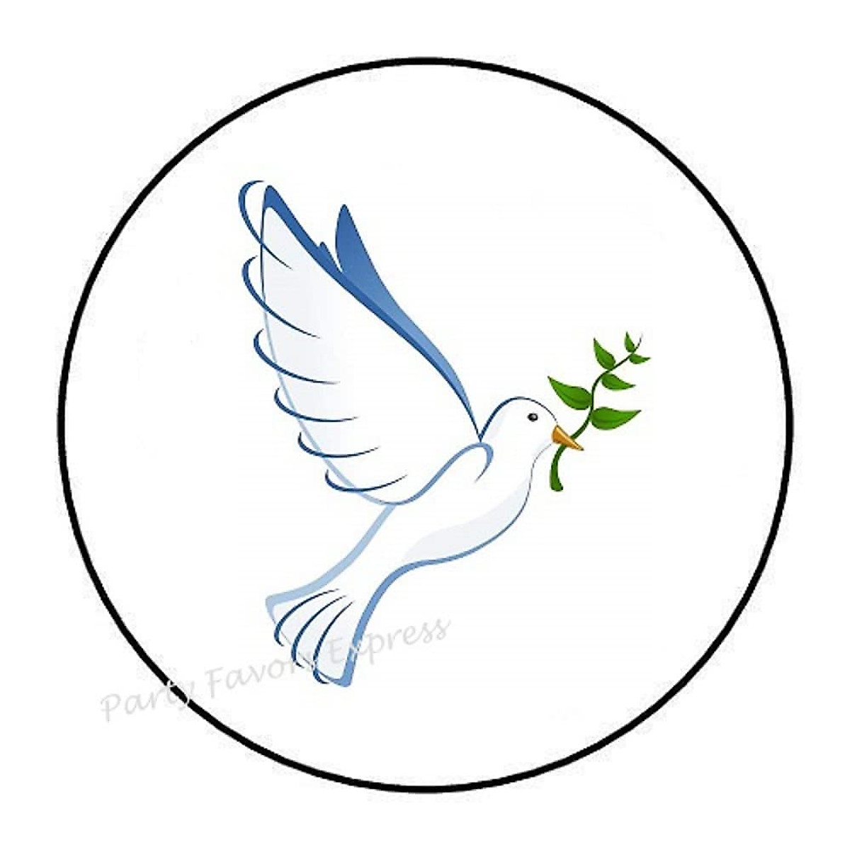 Dove Wedding Envelope Seals Labels Stickers 1.5" Round (30)