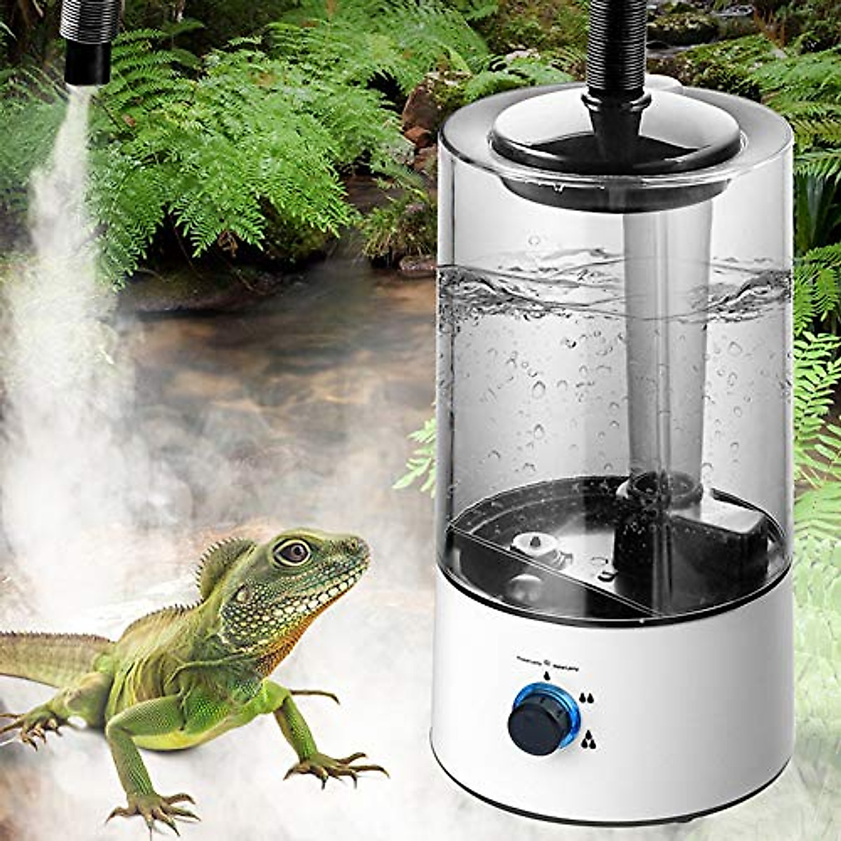 LKEREJOL Reptile Fogger Terrariums Humidifier Fog Machine 4L Large Capacity, Reptile Terrarium for Fogger Lizard Tortoise Amphibians Reptile Humidifier Terrariums with Hose Automatic Reptile Tank
