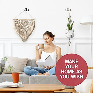 Jack N’ Drill 5 + 1 Pack Double Coat Hooks in Black Finish, Easy to Install, Stronger & More Durable for Heavy Items, Wall Mount Hook for Hanging Towels, Coats, Hats, Heavy Bags, and More