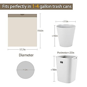 Noacy Small Trash Bags 4 Gallon Drawstring Apply to Kitchen Bathroom Bedroom Trash Can Mini White Garbage Bags, 62 Count