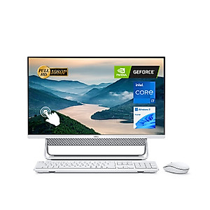 Dell Inspiron 7700 All-in-One Desktop, 27" FHD Touchscreen, Intel i7-1165G7, GeForce MX330, 16GB RAM, 512GB SSD, Webcam, USB Type-C, HDMI, RJ-45, Wi-Fi 6, Windows 11 Home, Silver (Renewed)