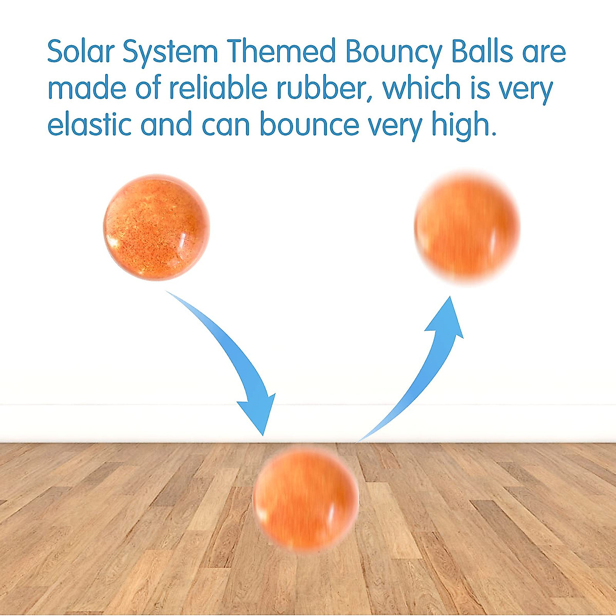 Panxxsen 24 Pieces Bouncy Balls,Planets Bounce Balls,High Bouncing Solar System Rubber Balls for Kids,Party Favors and Goodie Bag Fillers for Prizes,Birthdays Gift,32mm