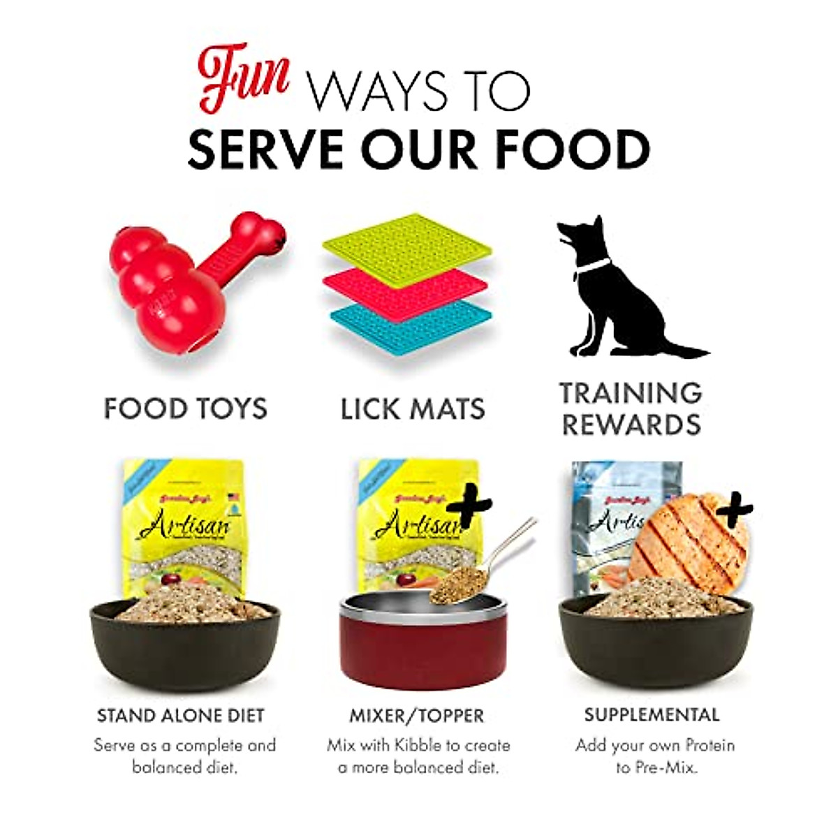 Grandma Lucy's Artisan Dog Food, Grain Free and Freeze-Dried - Artisan Chicken, 10Lb Bag