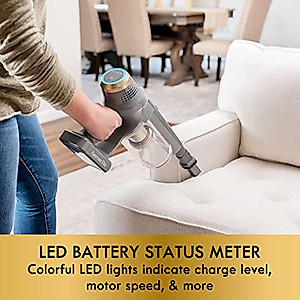 Kenmore DS4095 Brushless Cordless Stick Vacuum with EasyReach Wand, Lightweight Cleaner with 2-Speed Power Control, LED Headlight, Converts to Handheld for Hardwood Floors, Carpet & Pet Hair