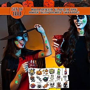 MUWOOB Halloween Ghost Pinata, Halloween Piñata with 100 pcs Halloween Tattoos, Stick Blindfold and Confetti, Cute Halloween Birthday Pinata Party Games Decorations for Kids Adults (Ghost with Hat)