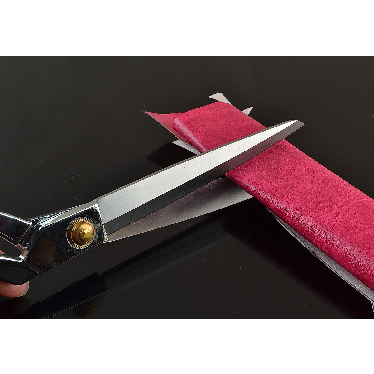 eZthings® Heavy Duty 10.5" Scissors For Cutting Fabric, Leather, and Raw Materials (10.5 Inch Silver)