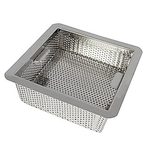 Excellante Commercial Floor Drain Strainer, 304 Stainless Steel, 0.8Mm, 8-1/2-Inch by 8-1/2-Inch by3-Inch