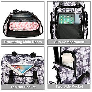 W WINTMING Hiking Backpack for Men 70L/100L Camping Backpack Military Rucksack Molle 3 Days Assault Pack for Climbing