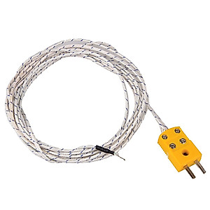 szzijia 5pcs 3M K Type Mini-Connector Thermocouple Temperature Probe Sensor Measure Range -50~700°C