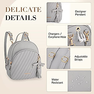 Missnine Mini Backpack for Women Cute Small Backpack Purse Girls PU Leather Tassel Bookbag Designer Satchel Bags