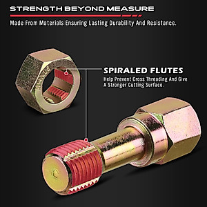 Thread Repair Thread Chaser Tool Set - 49PCS Thread Cleaner Rethreading Master Kit Metric SAE Bolt Restorer File Nut Rethreader Automotive Wheel Stud Spark Plug Engine Standard Screw Threading UNC UNF