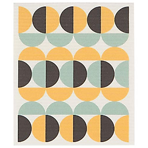 Kindred Home Eco-Friendly Swedish Inspired Set, Retro Days-Composting Cloths | Set of 3, 3 Count Dishcloth