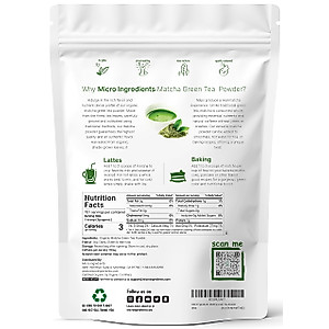 Organic Matcha Green Tea Powder, 1 Pound (16 Ounce), Culinary Grade, First Harvest Authentic Japanese Origin, 100% Pure Matcha for Smoothies, Latte and Baking, Unflavored, Non-Irradiation