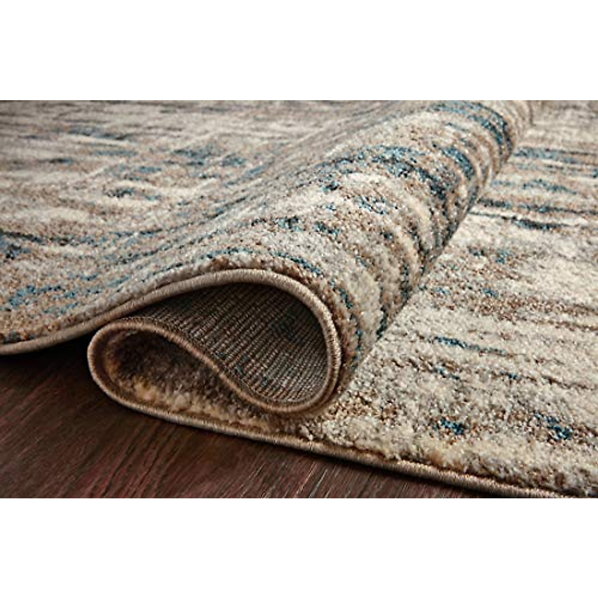 Loloi II Spirit Collection SPI-02 Stone/Blue, Contemporary 9'-4" x 13' Area Rug