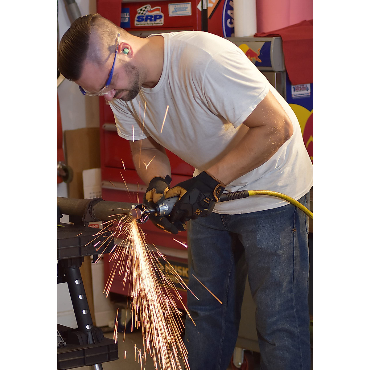 Campbell Hausfeld 1/4" Mini Straight Air Die Grinder (AT250100) , Blue