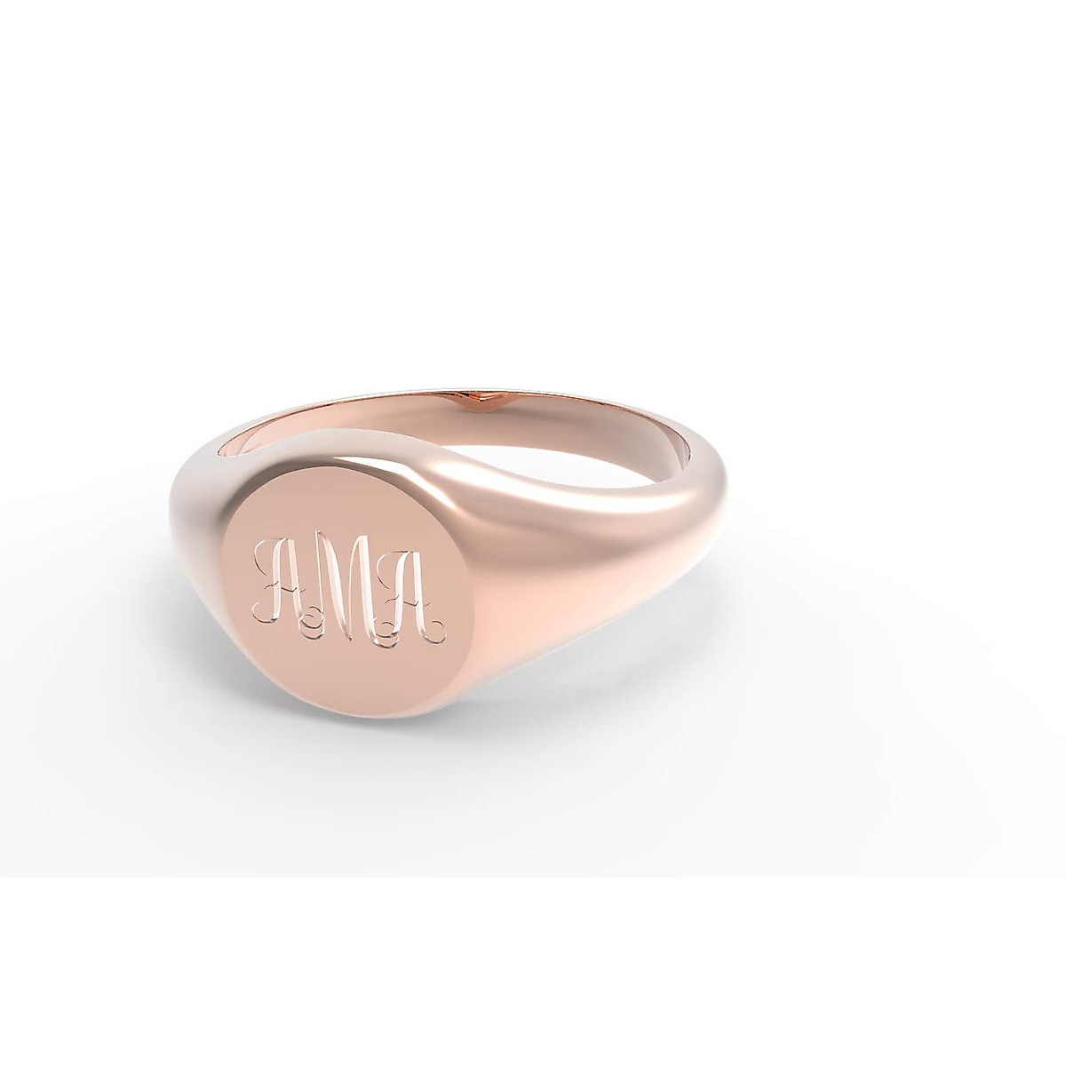 SHAREMORE Customized Signet Ring Engravable Sterling Silver Rings Personalized Monogram Jewelry for Girls Men Women Customize Initial Letter Custom 3 Letters