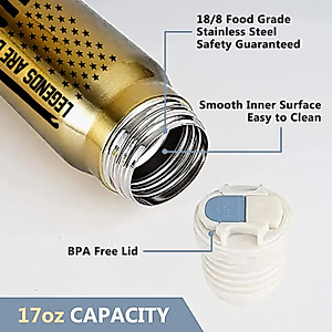 September Legends 17oz Stainless Steel Bullet Tumbler - Funny Birthday Gifts for Men Him Dad Husband Boyfriend Son Uncle Grandpa Papa - Dad Birthday Gift, Husband Birthday Gift