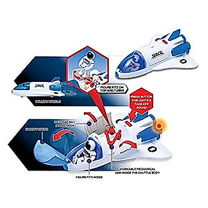 ASTRO VENTURE Deluxe Space Playset Toy - Space Shuttle, Space Station & Capsule, Space Rover & Rocket w/Lights and Sound - Space Toys for Boys and Girls