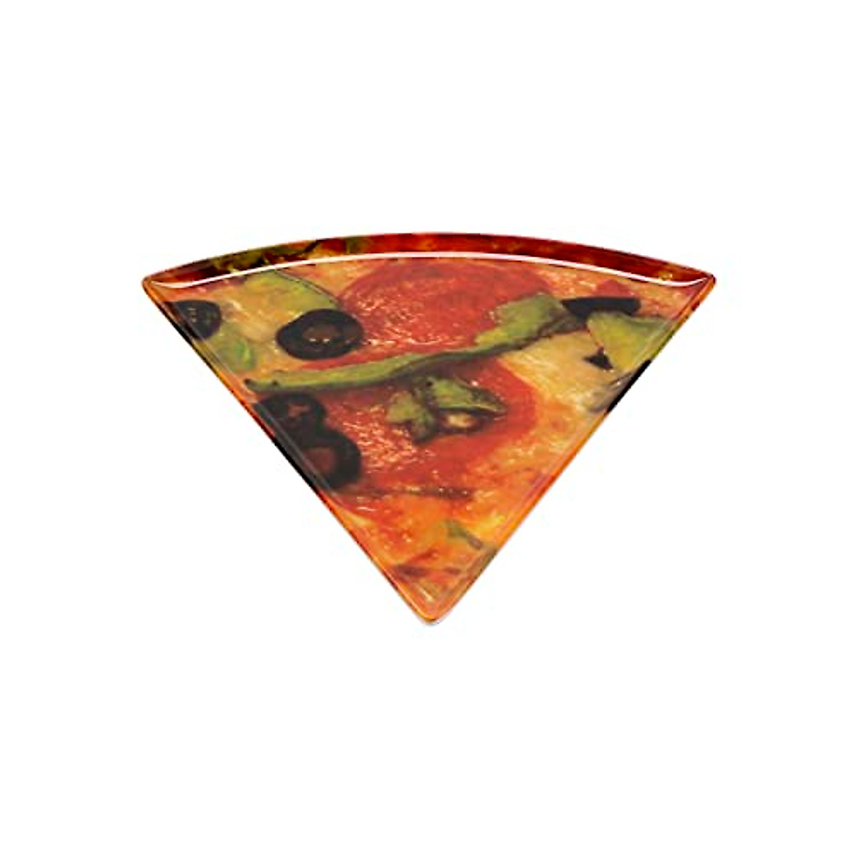 G.E.T. PZ-85-PZ-EC Pizza 8.75" x 9" Triangle Pizza Plate, Break Resistant Dishwasher Safe Melamine Plastic, Creative Table Collection (Pack of 4)