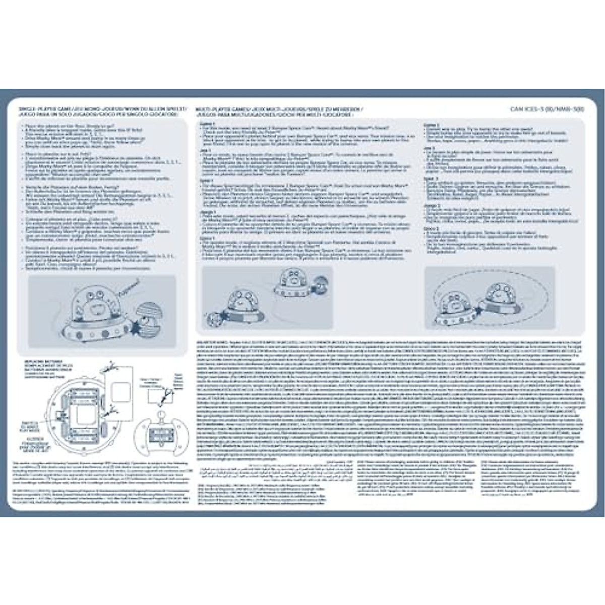 B. toys- Vehicle Bumper Space Car-Light-Up- Simple Remote Control Car for Toddlers with Alien Driver- Marky Mars- 12 months +