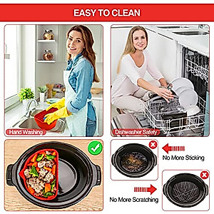 Transform Cooking with Blue+Grey Eco-Friendly Silicone Slow Cooker Divider Inserts - Non-Stick, Dishwasher Safe! Fits 6-8 Quart Brands