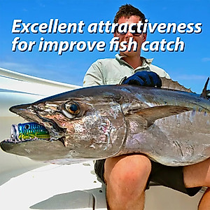 THKFISH Popper Lures Saltwater Tuna Popper Topwater Fishing Lures for Surf Fishing Bass with 3D Eyes for GT Tuna Large Fish 5.9in GREEN-1PC