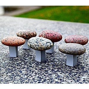 10 Pcs Kitchen Cabinet pull handles. Stone furniture. Sea Stone knobs and pulls.