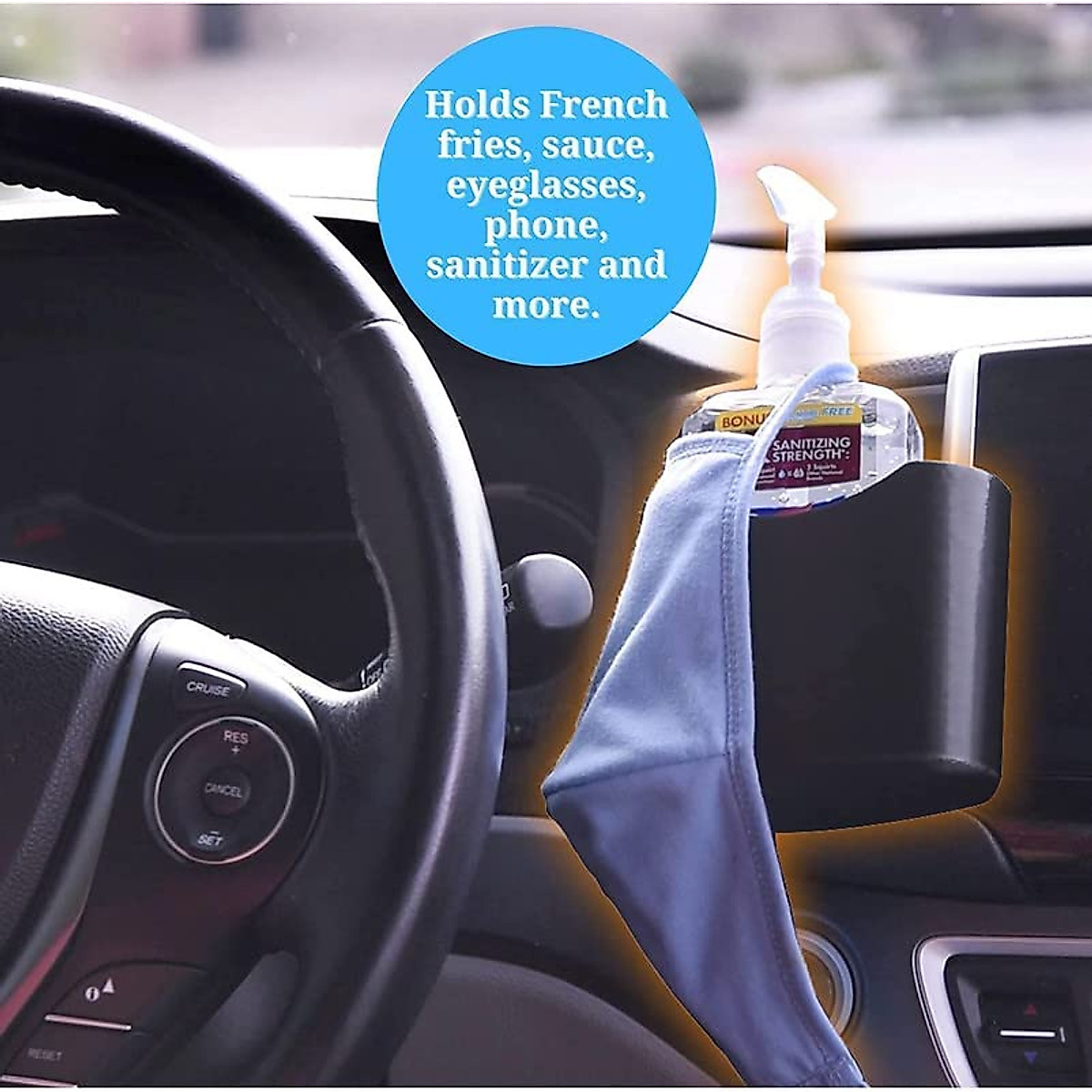 Mighty Mojo Vent N' Door Caddy and Sauce Caddy Bundle 2-Pack – French Fry Holder – Holds Fries, Sauce & More – Connects to Vent and Door – 2-Pack