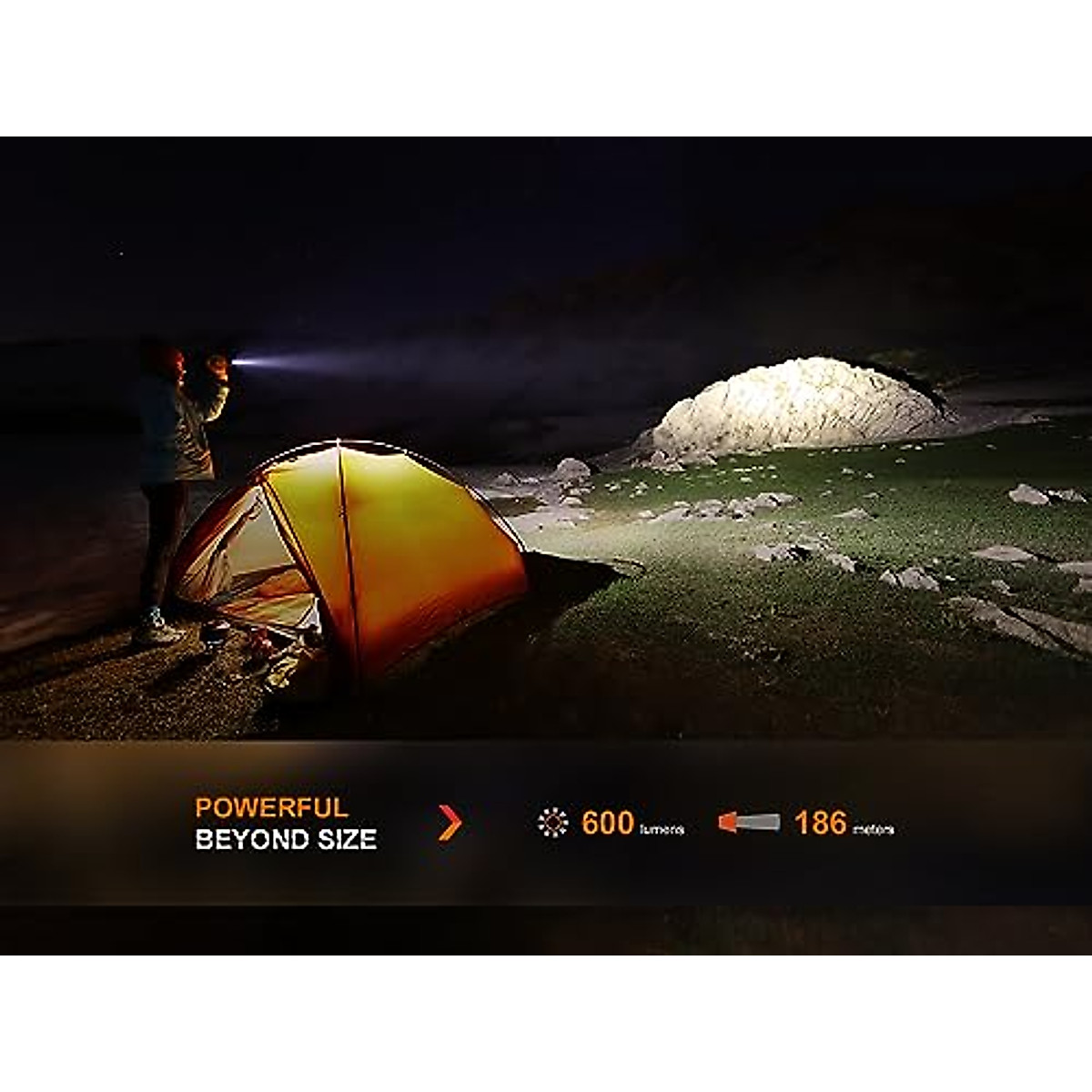Fenix LD12R EDC Flashlight, 600 Lumen USB-C Rechargeable, AA Compatible, Main and Side Dual LEDs Work Light with Magnetic Clip and Lumentac AA Organizer