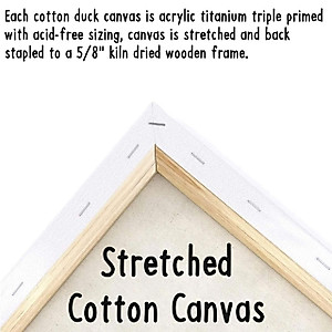 Indigo Art Studio Pre Drawn Canvas Painting for Kids | Stretched & Stenciled | Art Activity Summer Camps | Emoji Smiley Coloring | DIY Birthday Gift & Paint Party Favor (8x10 Inches)