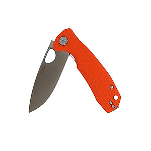 Western Active Honey Badger Medium Pocket Knife EDC Drop Point Folding Utility Knife 3.2" Steel Blade, Reversible Pocket Clip, Folding Pocket Knife - (2.9oz) Drop Point Medium Orange D2 HB1060