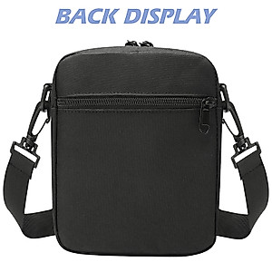 MOCOCITO Crossbody Bag For Men | 7.5x5.5x2 inches Mini Purse | Travel Passport Wallet Bag | Shoulder Bag (BLACK)