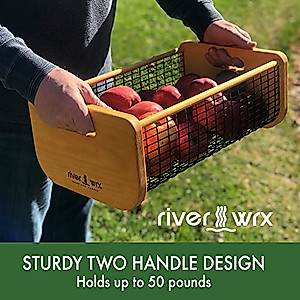 Harvest Basket by River Wrx | Garden Hod Basket for Gathering Vegetables, Gathering Eggs, or Fruit and Vegetable Basket For Kitchen | Versatile and Heavy Duty