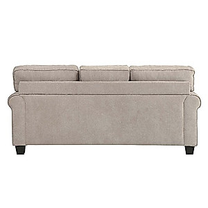 Homelegance Clumber 82" Reversible Sectional with Accent Pillows, Beige
