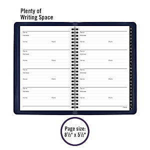 Mead Telephone & Address Book, Large Print, 700+ Entries, 4-7/8" x 8", Color Selected for You, 1 Count (TLMM0410)