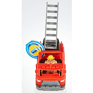 Fisher-Price Imaginext Rescue Fire Truck, Push-Along Vehicle and Character Figure Set for Preschool Kids Ages 3-8 Years