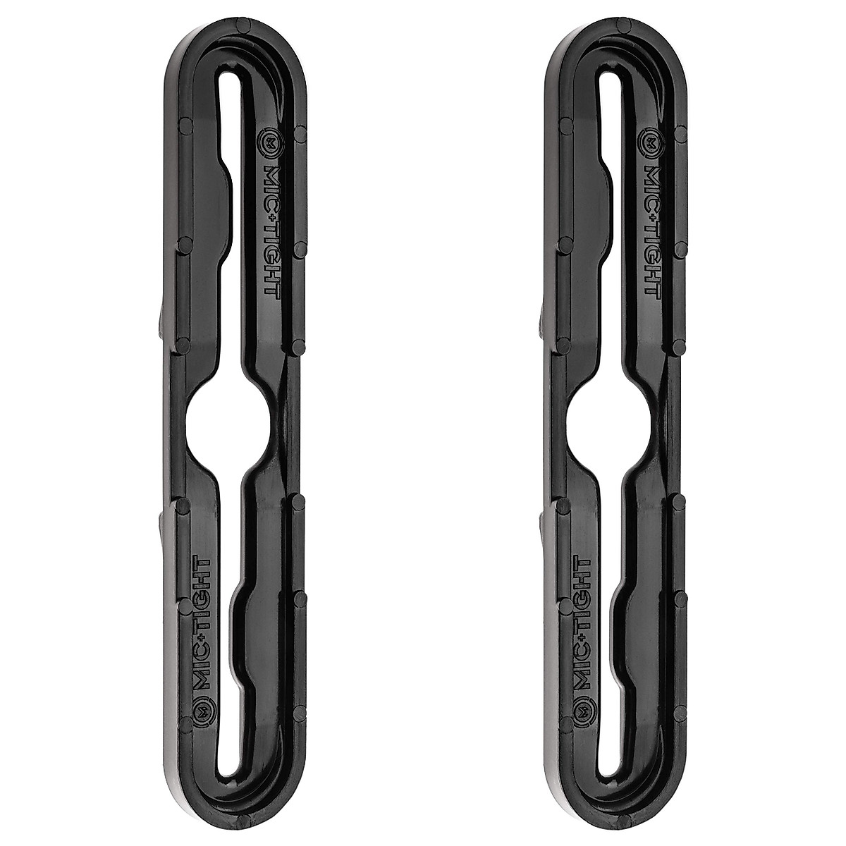 Mic+Tight 2 Pack The Police Mic Clip Tactical Portable Radio Mic Clip for Uniforms or Bullet-Proof Vest Carriers | Black