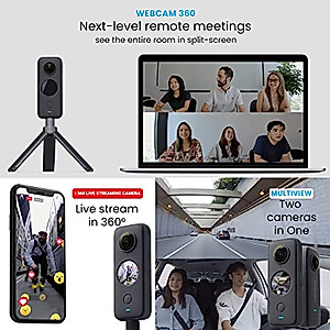 insta360 ONE X2 Waterproof Action Pocket Camera + SanDisk 64GB Extreme Memory Card + Handheld Monopod (extends to 43in) - Great Starter Bundle!, 5.7K
