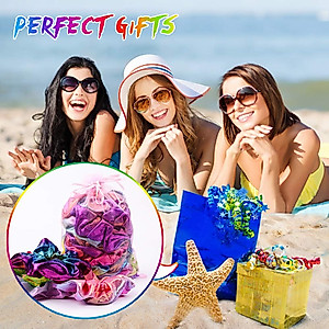 24Pcs Hair Scrunchies for Girls Shiny Metallic Scrunchies Cute Elastic Hair Bands Scrunchy Hair Ties Ponytail Holder for Girls Women Hair Accessories with a Gift Bag for Gym Dance Party Club