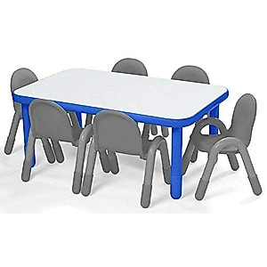 Children’s Factory Baseline 48"x30" Rect. Table, Homeschool/Playroom Toddler Furniture, Kids Activity Table for Daycare/Classroom Learning, 14" Legs, Royal Blue (AB745RPB14)